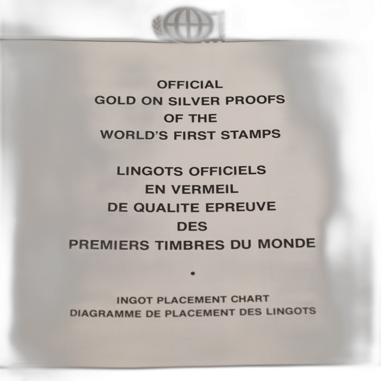 Franklin Mint - World's first stamps - postzegels in sterling zilver