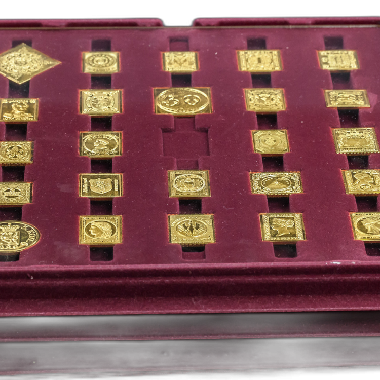 Franklin Mint - World's first stamps - postzegels in sterling zilver