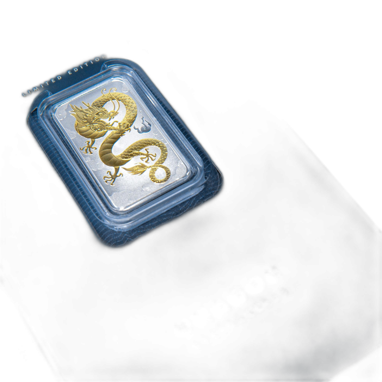 1 Troy ounce The Silver Mountain Muntbaar Dragon