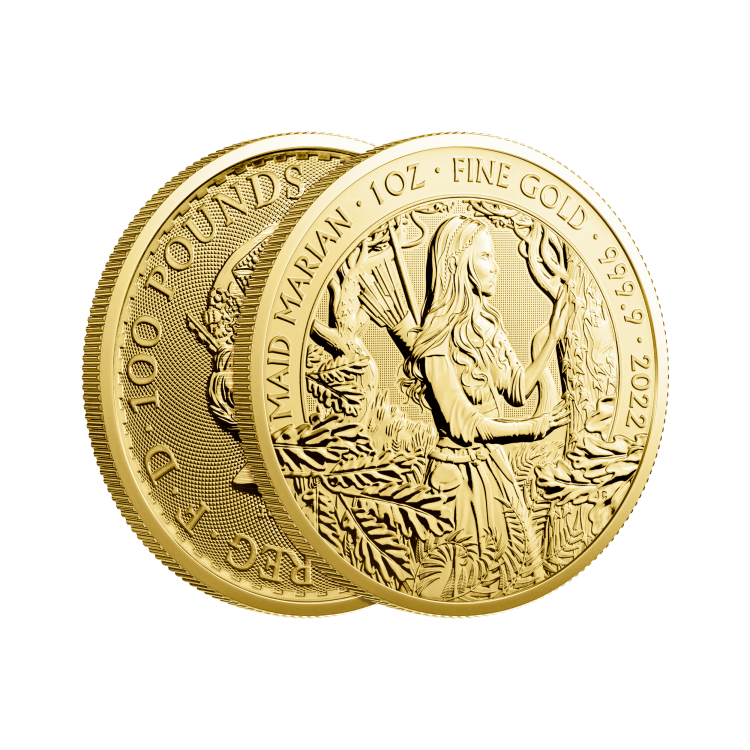 1 Troy Ounce Gold Coin Maid Marian 2022 1 Troy Ounce Gold Coin Maid Marian 2022